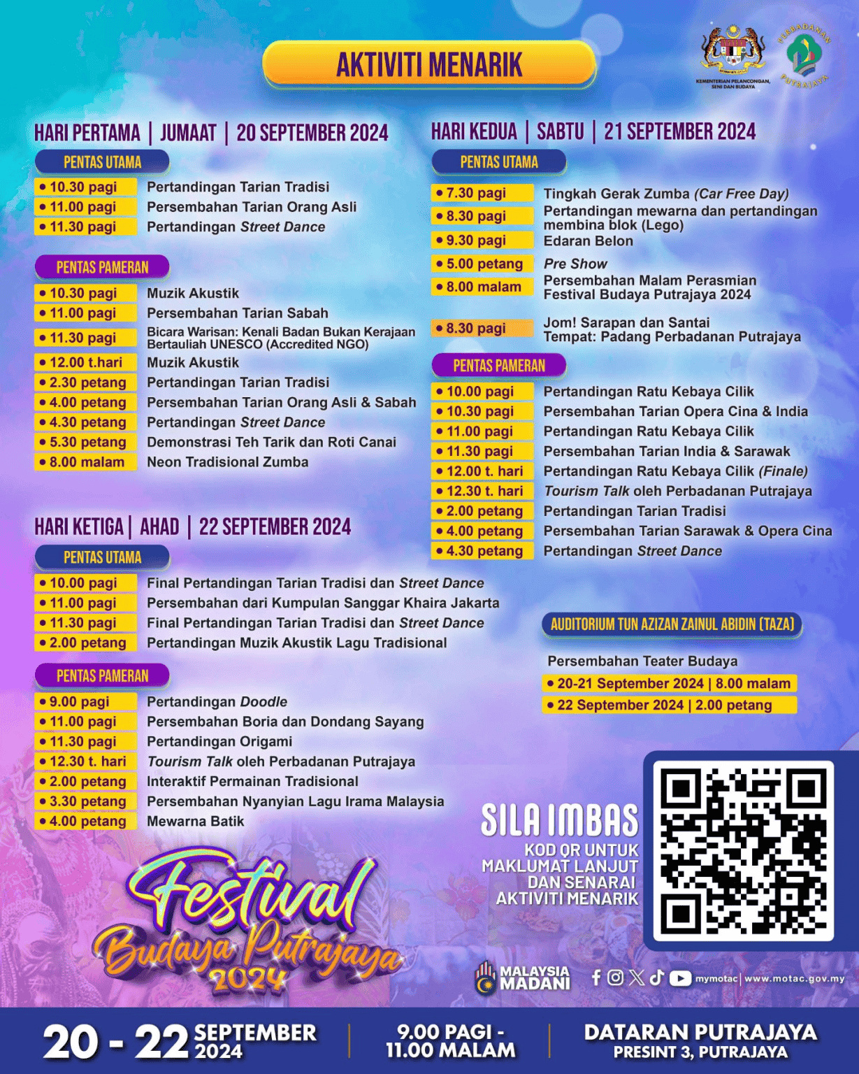 Festival Budaya Putrajaya 2024 Tampil Pelbagai Aktiviti Seni, Warisan ...